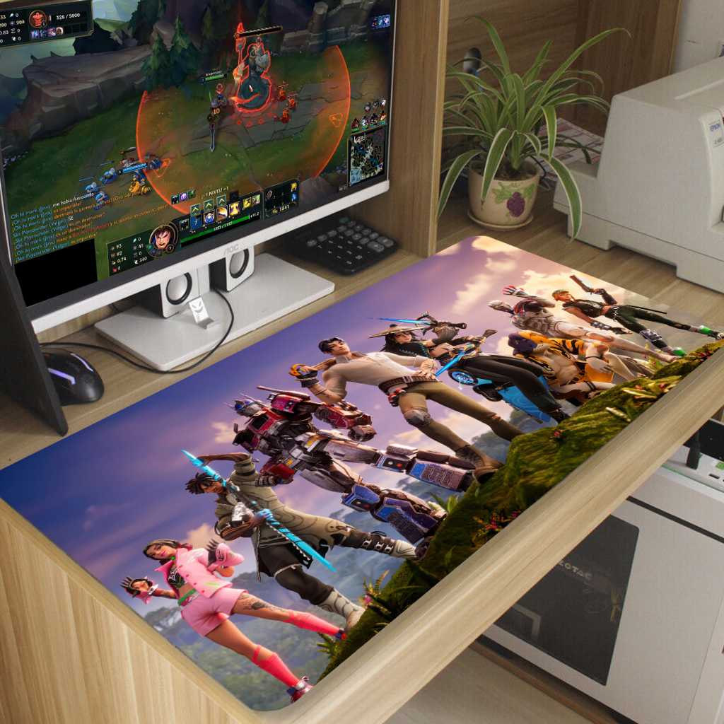 Mouse Pad Personagens Games Grande Varias Estampas 70x35 80x40 90x40 ...