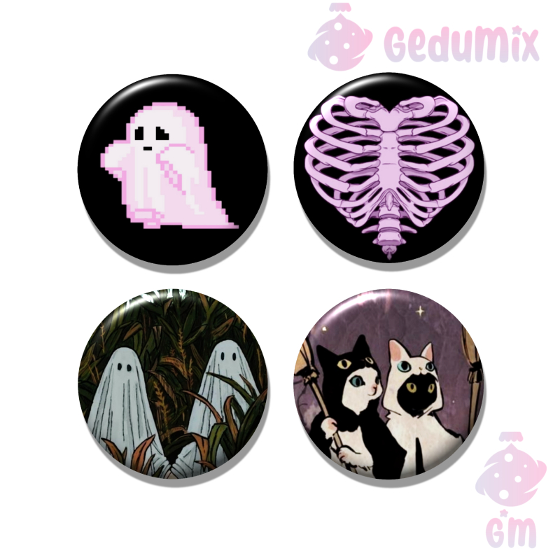 KIT 4 Bottons Broches GOTH Gótico Aesthetic | Shopee Brasil
