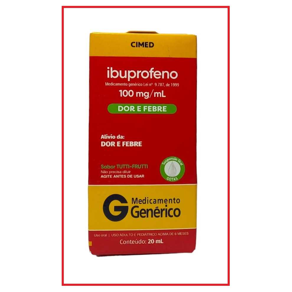 Ibuprofeno Gotas 100mg/mL - Cimed | Shopee Brasil