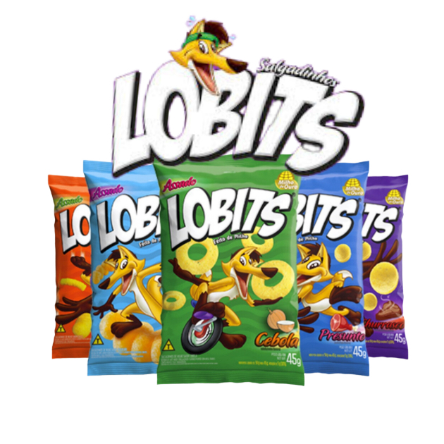 Salgadinho Lobits Fardo c/ 10 Unidades de 40g diversos sabores | Shopee ...