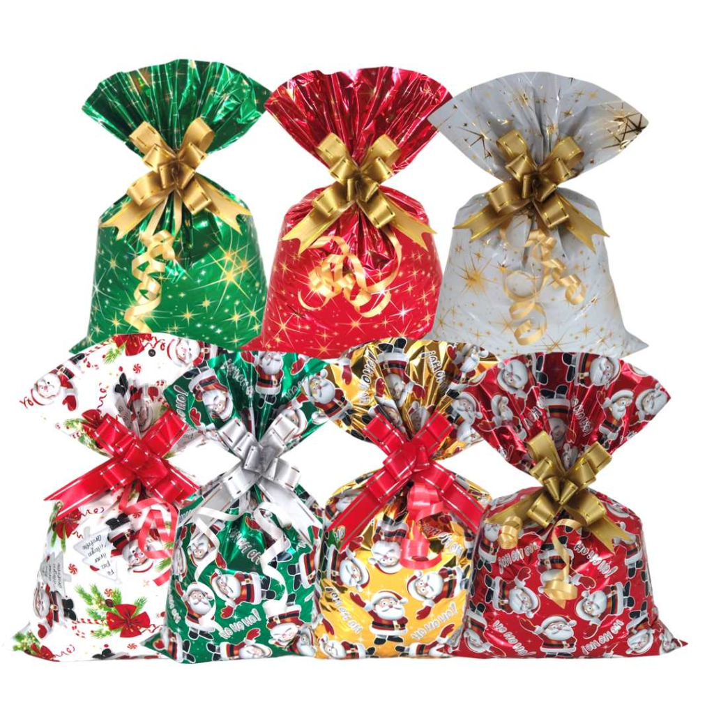 Sacos de presente Feliz NATAL 20x29cm 50un | Shopee Brasil
