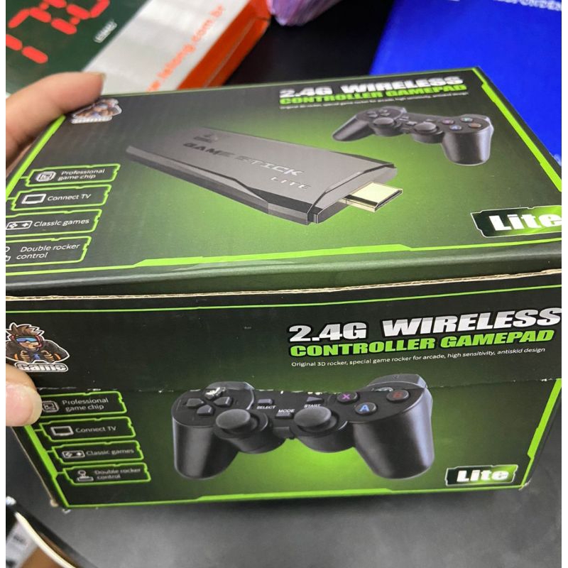 Mini Vídeo Game Pen Drive Retro Hdmi 4k 10 Mil Jogos 2 Controles S/ Fio ...