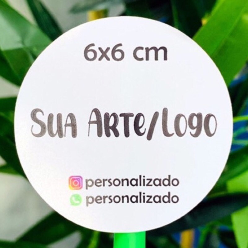 Adesivos/Tags Personalizadas (REDONDA, QUADRADRA OU ONDULADA) - 6x6 ...