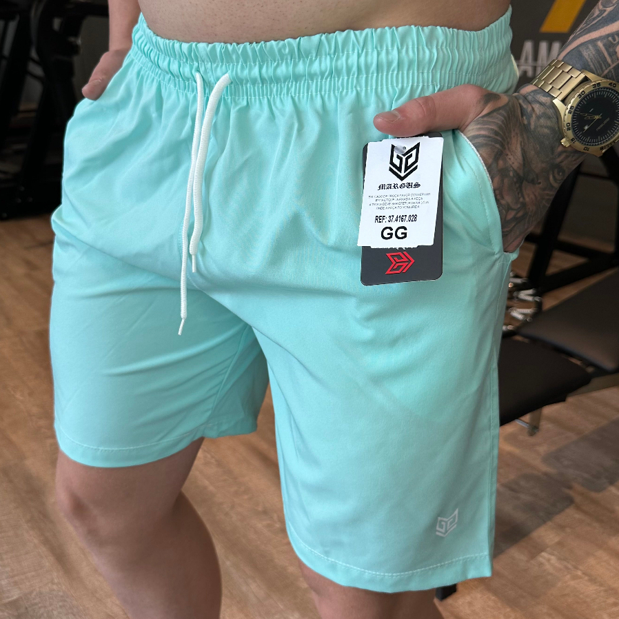 Shorts Com Elastano Masculino Bermuda Basico Academia Corridas ...