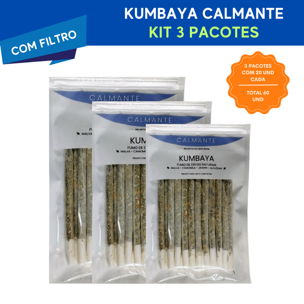 Kumbaya Calmante 3 Pacotes - Produto Natural com Ervas Medicinais ...