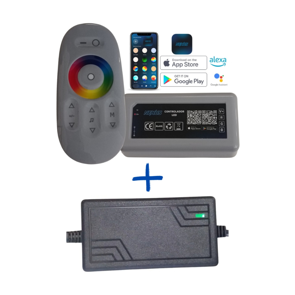 Kit Comando Led Touch Wi Fi Nexus E Fonte 12V Pisicinas Veico Fluida ...