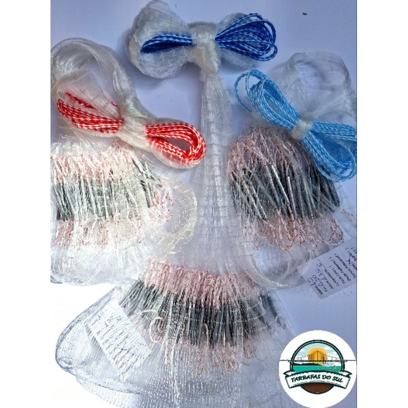 Tarrafa de Pesca Lambari Piaba Camarão 10mts Fio0.30 Malha1.5(3cm)1.70 ...