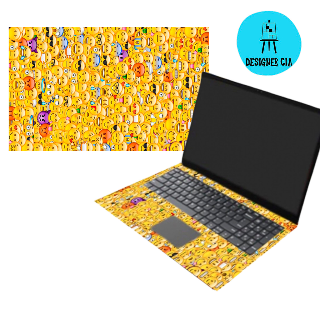 Adesivo para Notebook Completo - Tampa e Interno - Emogi | Shopee Brasil