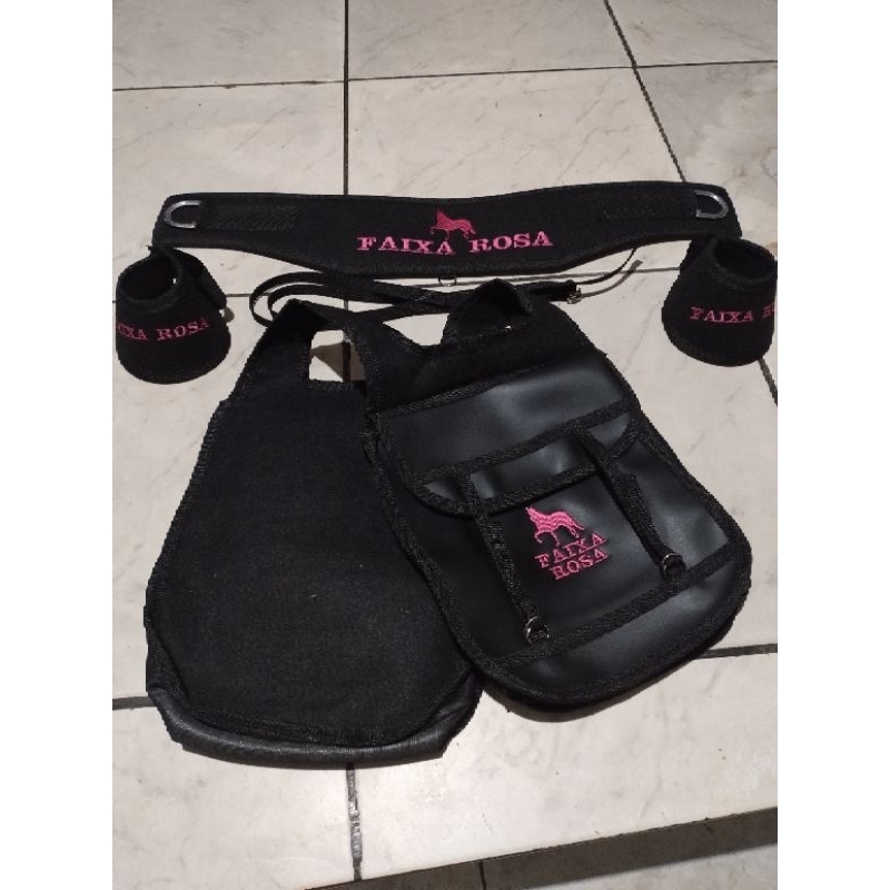 kit cavalgada pra cavalos personalizado peitoral,alforge e cloche ...