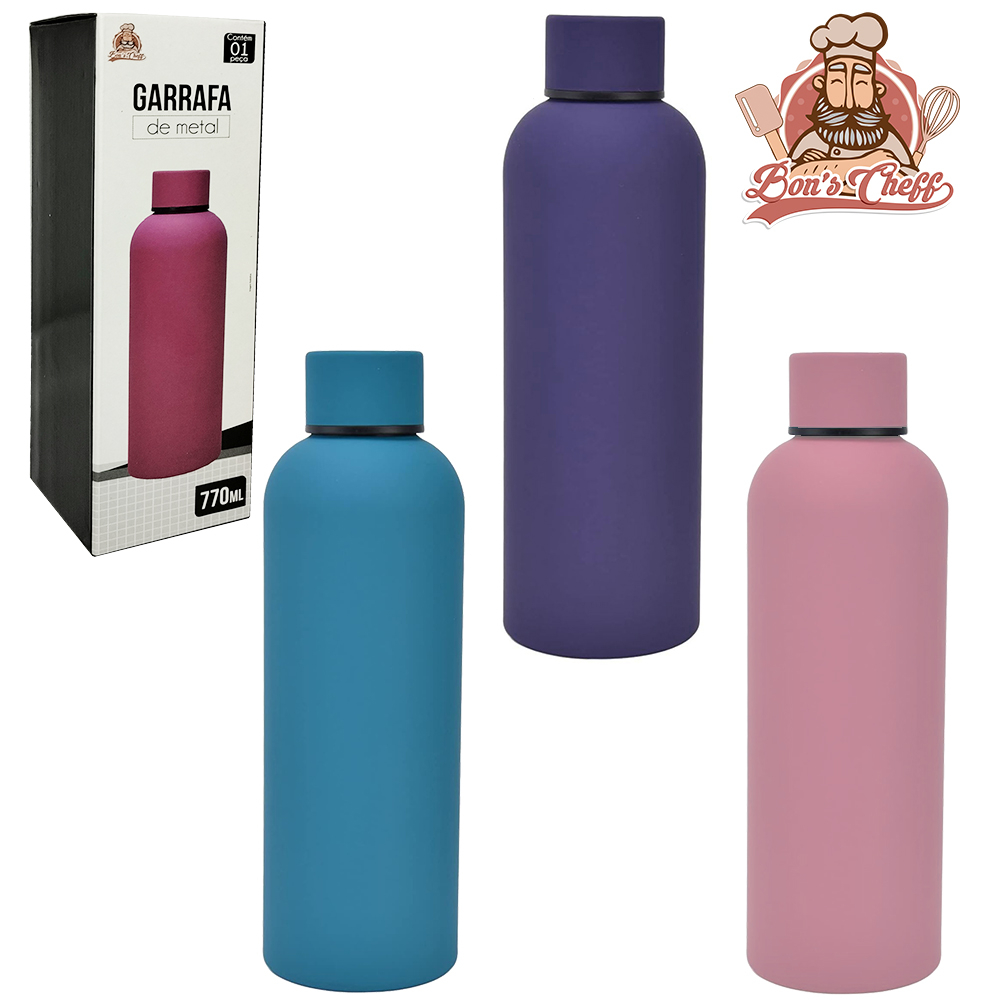 GARRAFA SQUEEZE DE ALUMINIO EFEITO EMBORRACHADO COLORS FOSCO COM TAMPA ... GARRAFA SQUEEZE DE ALUMINIO EFEITO EMBORRACHADO COLORS FOSCO COM TAMPA ...