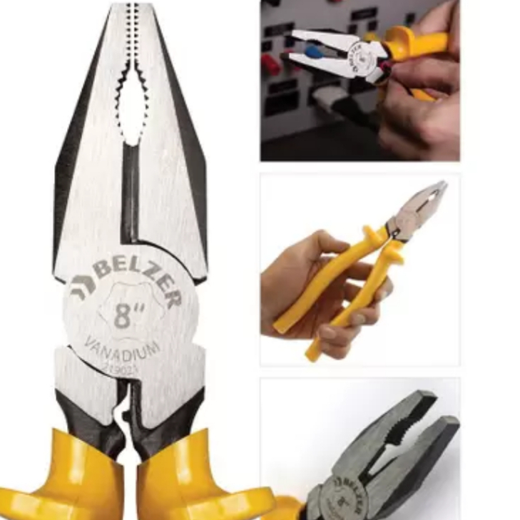 Alicate Eletrecista Universal 8 Polegadas Isolado Sata Prensa Terminal Belzer Pro 8 - 1000v Cabo ...