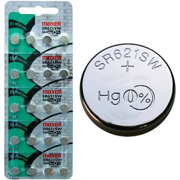 Bateria Pilha Maxell 364/SR621sw Botão 20 unidades/1 cartela para ...