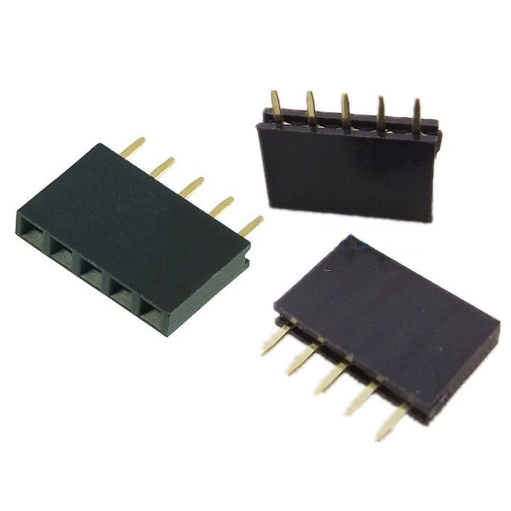 Pin Header 1x5 Fêmea 5 Pinos Passo 2,54mm - 10 Pçs Arduino | Shopee Brasil