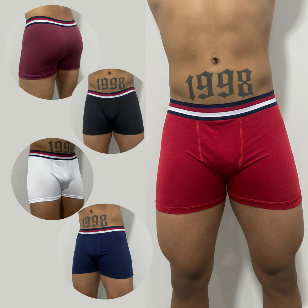 KIT 10 CUECAS BOXER ADULTO MASCULINA CUECA BOX ADULTO MICROFIBRA COLORIDA | Shopee Brasil
