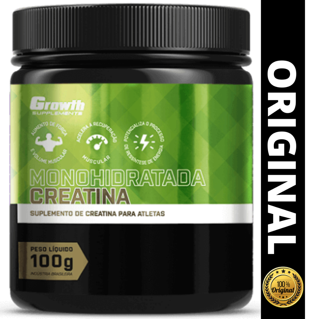 Creatina Growth Creapure Monohidratada Original 100g Verde Growth ...