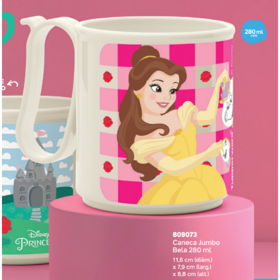 CANECA JUMBO OU TUPPER SNACK PRINCESAS DISNEY 280ML - TUPPERWARE ...