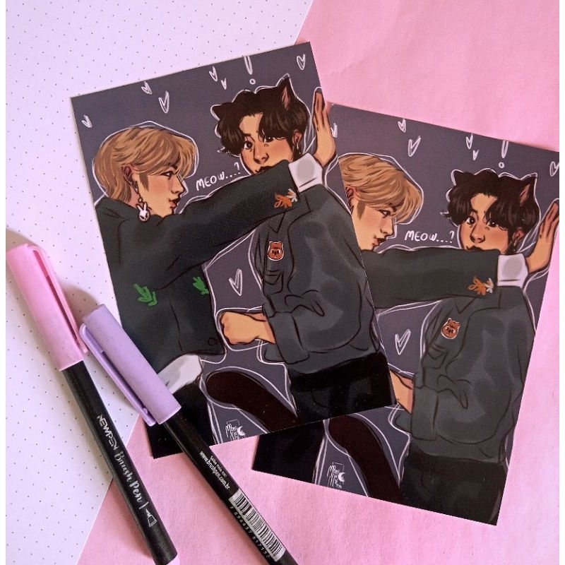 SKZ Han e Lee Know | Print | Fanart | Minsung | Stray Kids | Shopee Brasil