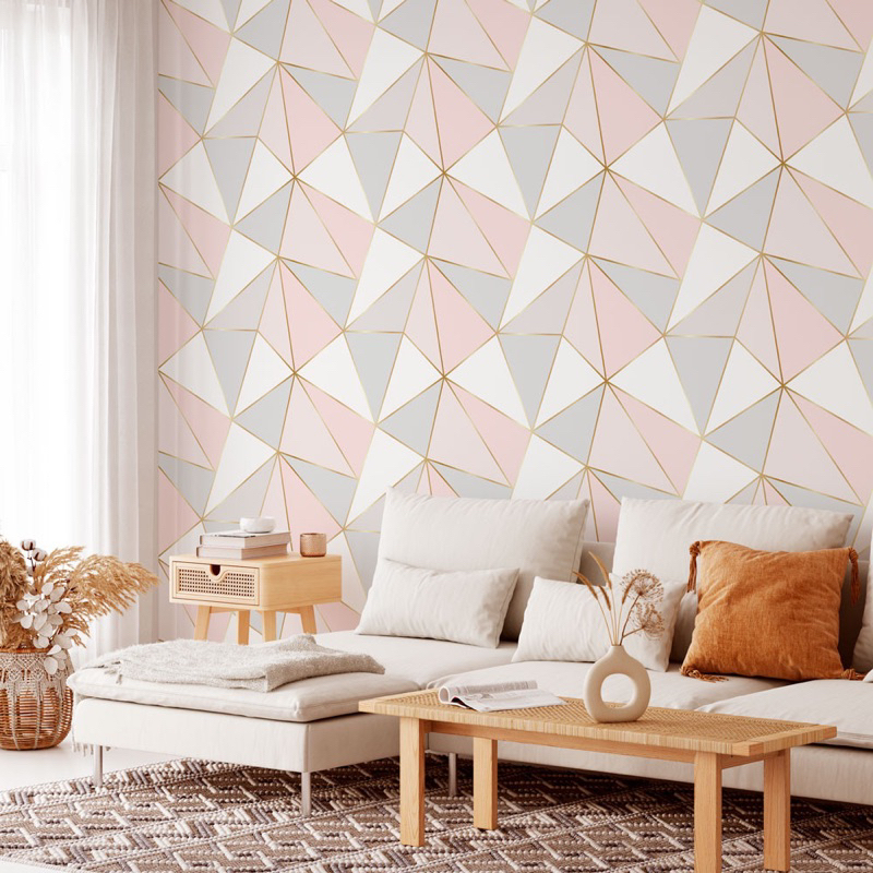 Papel De Parede Zara Rose Gold 3d 5 Metros X 45cm Adesivo Autocolante