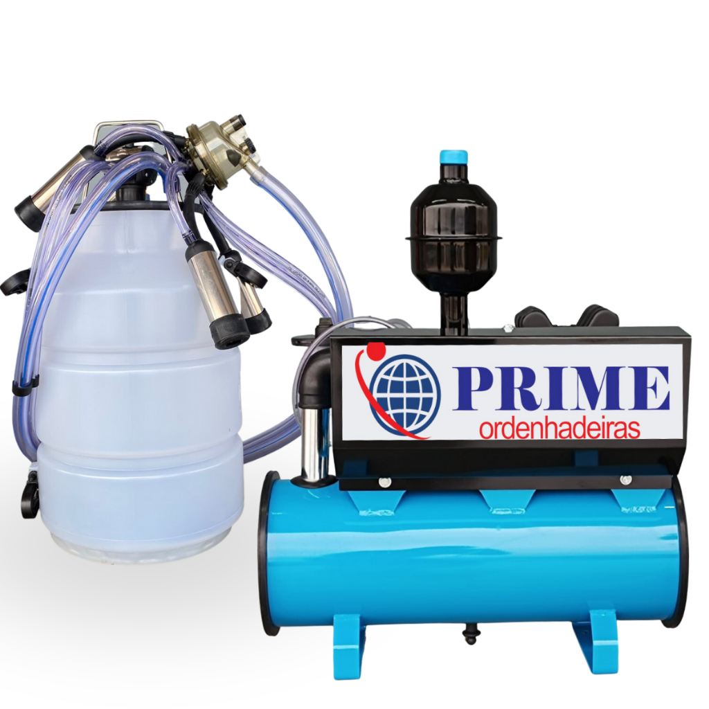 Ordenhadeira Mecânica com Bomba De Vácuo 600 litros e motor 2CV Com 1 Conjuntos Completo ...