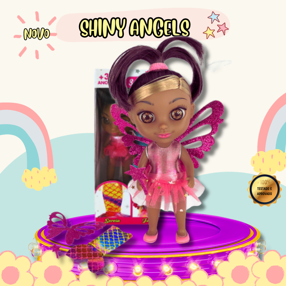 Boneca Shiny Angels 3 em 1 - Sereia, Fada e Bailarina | Shopee Brasil