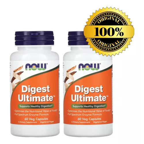 Kit 2 Digest Ultimate Enzimas Digestivas 60 Caps - Now Foods | Shopee ...
