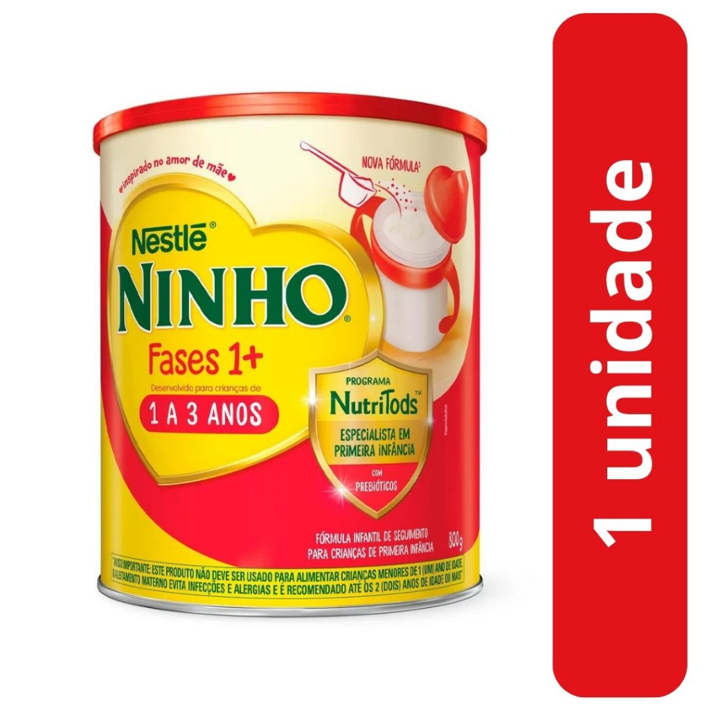 Fórmula Infantil Nestlé Ninho Fases 1+ 1 a 3 Anos - 800g | Shopee Brasil