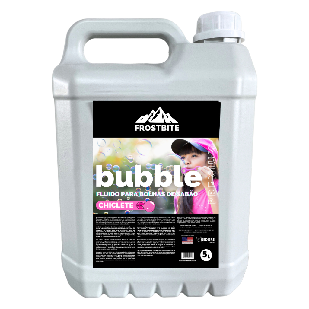 Refil para bolha de sabão líquido Bubble para máquina de fazer bolhas 5 litros, atóxica e ...