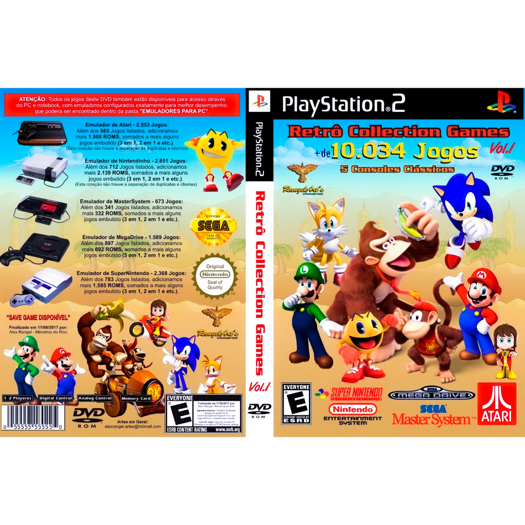 Retrô Collection Games + de 10.000 Jogos Vol.1 (PS2) - jogo para PS 2 / Playstation 2 ...