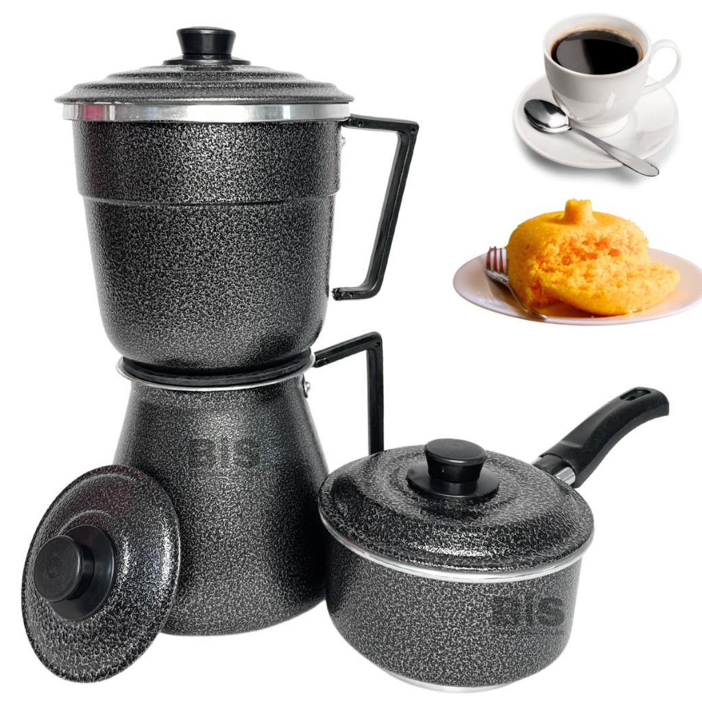 Cafeteira Multiuso 1L + Cuscuzeiro Individual Nordestino + Fervedor Em ...