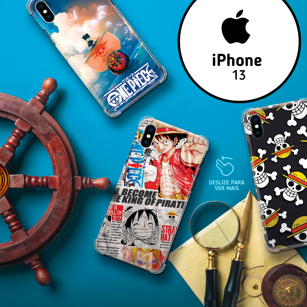 Capa Capinha - iPhone 13 - One Piece Anime Pirata | Shopee Brasil
