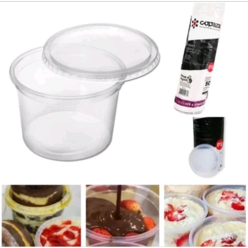 kit Pote+tampa descartavel de 250ml, com 100unid Copaza. | Shopee Brasil
