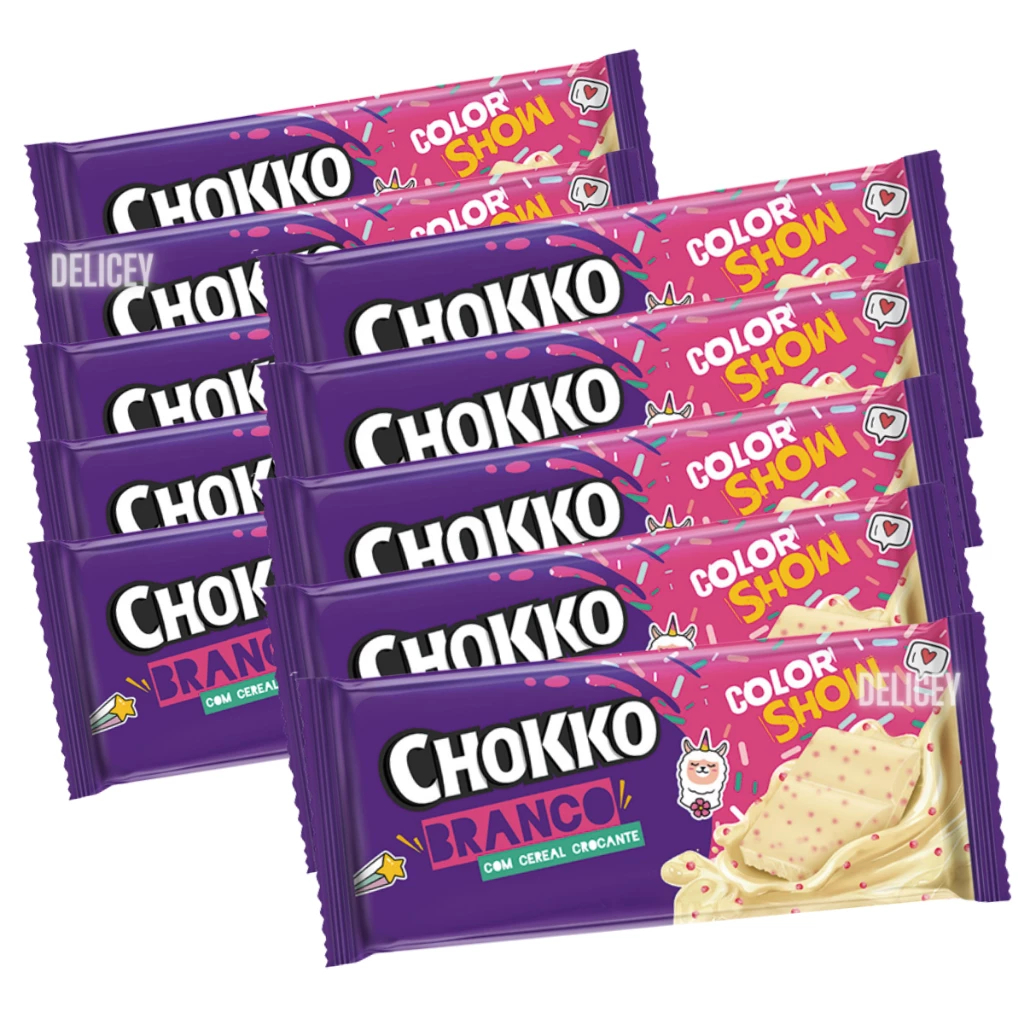 Kit com 20/ unidades Barra de Chocolate Arcor Chokko 65g | Shopee Brasil
