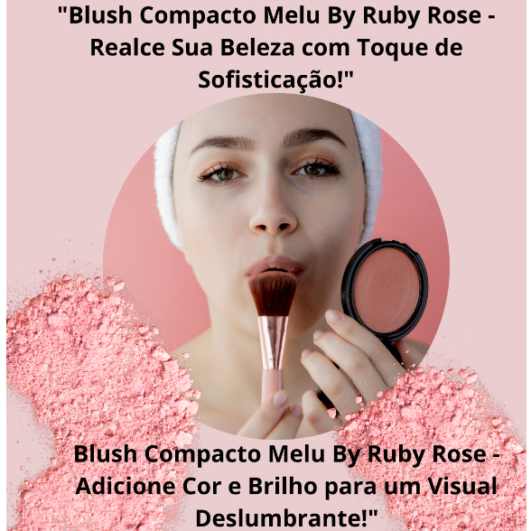 Blush Compacto Melu By Ruby Rose | Shopee Brasil