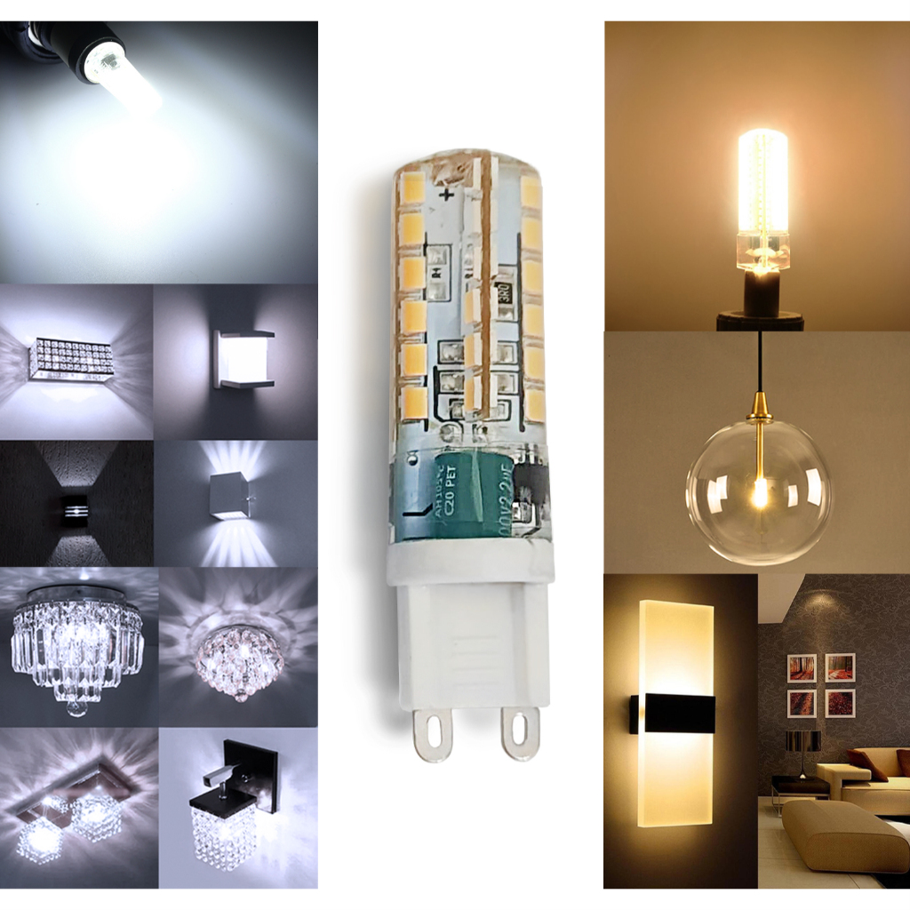 Kit 10 Lâmpadas LED Bipino G9 3,5W Bivolt Silicone - Luz Branca Fria/6000k ou Branca Quente ...