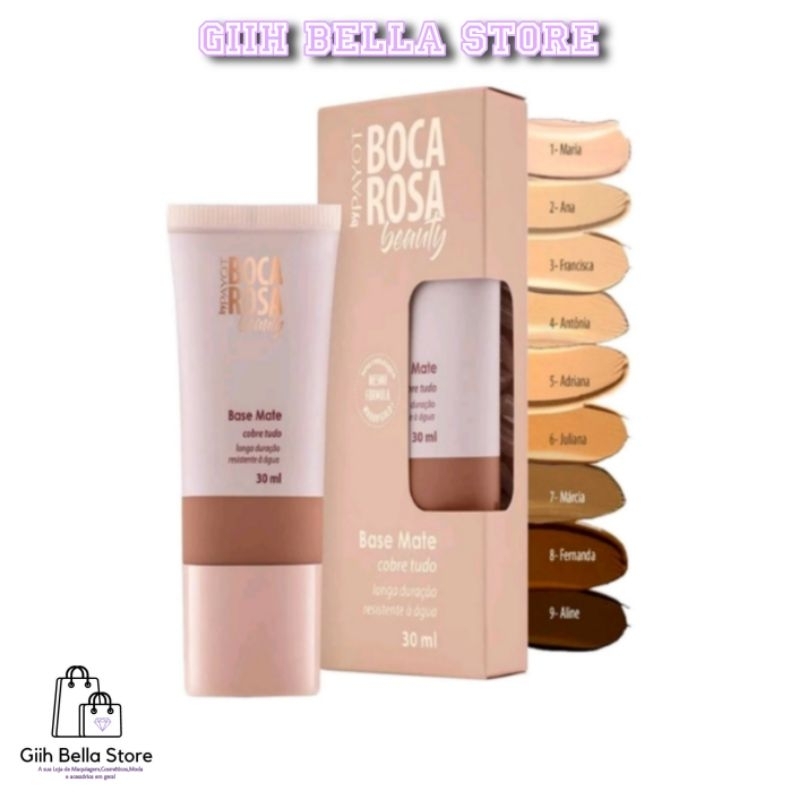 Base matte Boca Rosa Beauty Varios Tons | Shopee Brasil