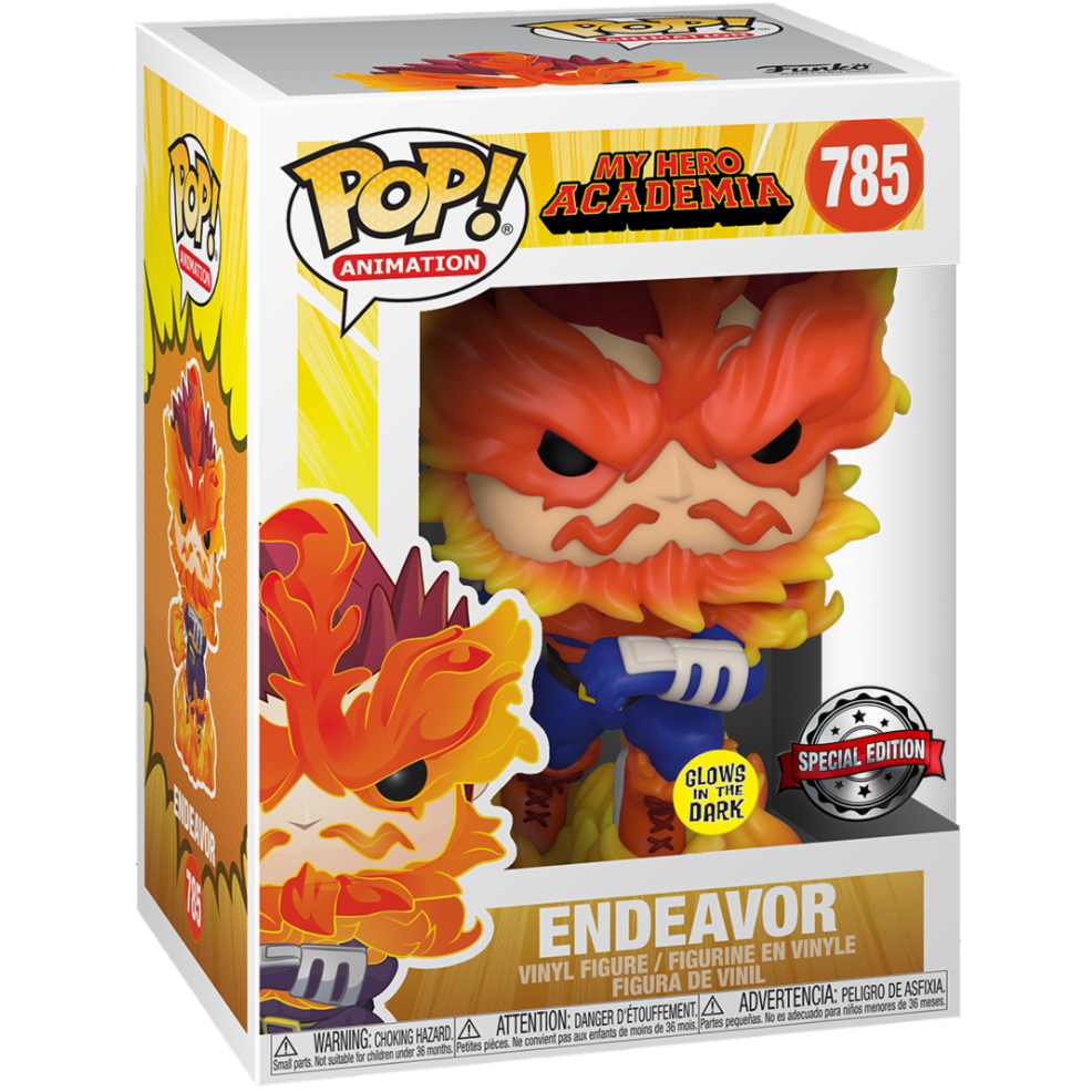 FUNKO POP MY HERO ACADEMIA S4 ENDEAVOR GLOW *EX* 785 NOVO ORIGINAL ...