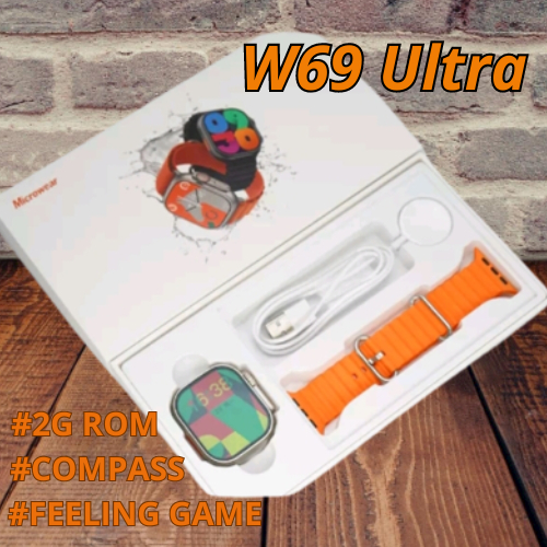 W69 Ultra Smart Watch 2GB ROM 49MM Ultra 9 Series Compass GPS Tracker NFC Feel Game BT Call ...