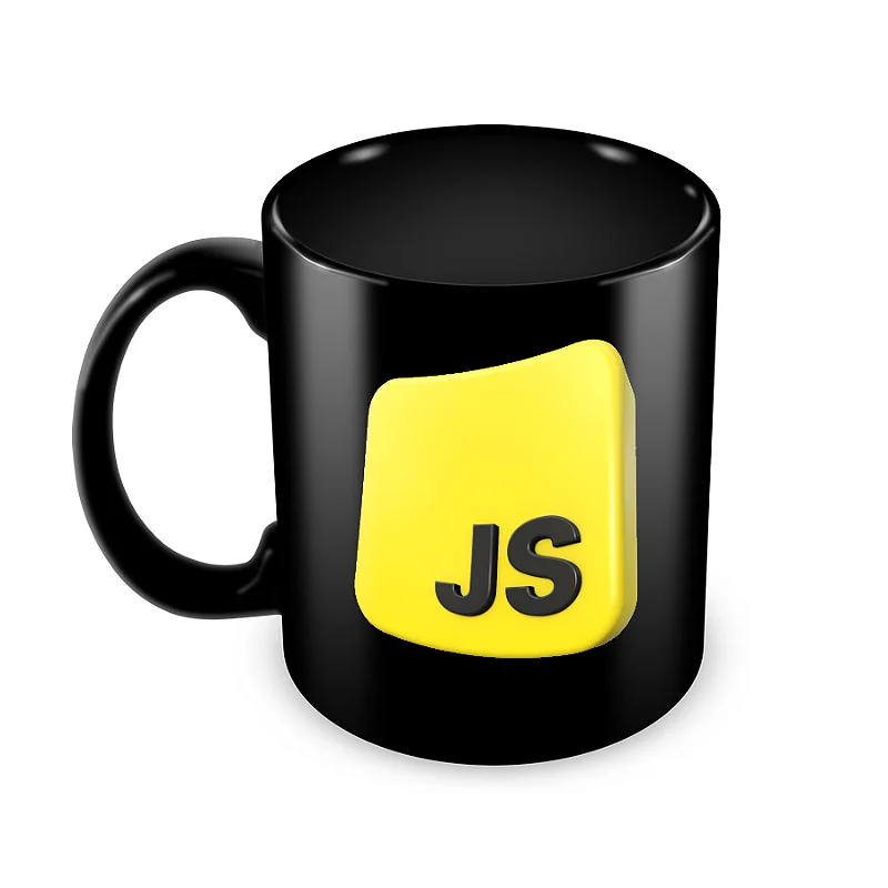 Caneca Javascript 3D preta - programador programação dev | Shopee Brasil