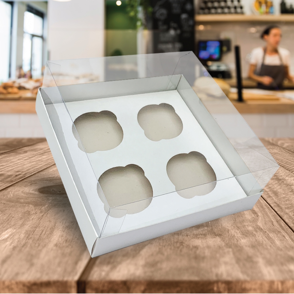 5 Caixa para 4 Cupcakes de 6cm de diâmetro | Shopee Brasil