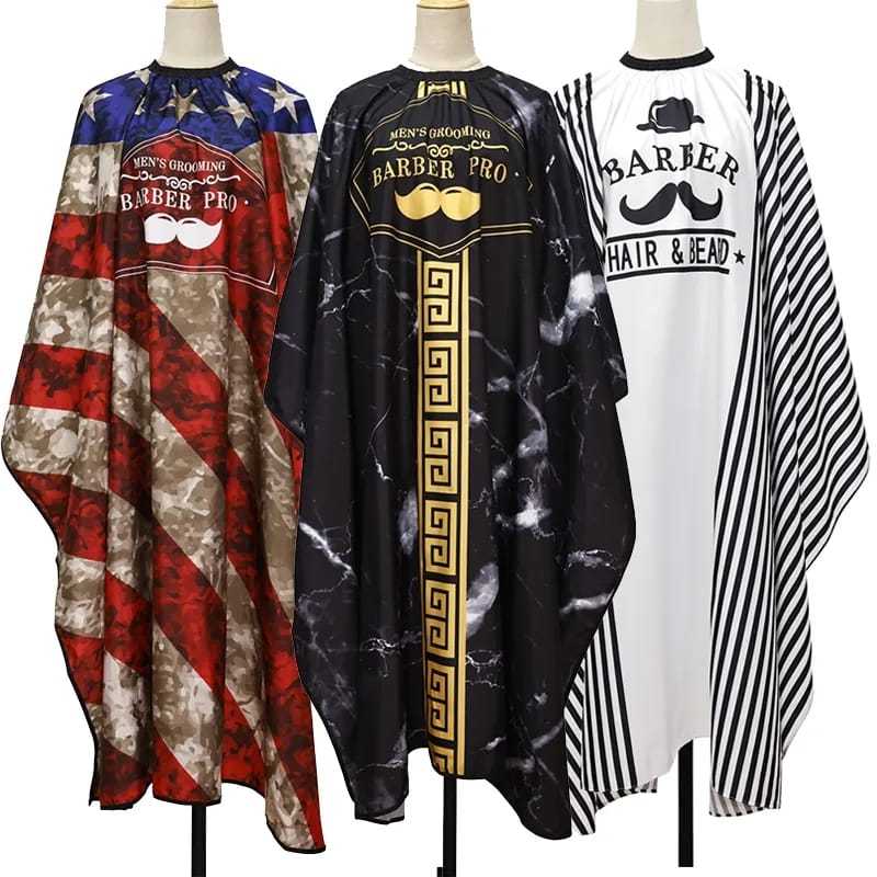Capa De Corte Barbeiros Nylon Adulto Fecho Americano Personalizada ... Capa De Corte Barbeiros Nylon Adulto Fecho Americano Personalizada ...