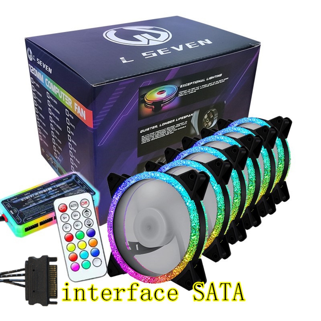 Kit Cooler Fan Rgb 120mm + Controladora Interface SATA | Shopee Brasil