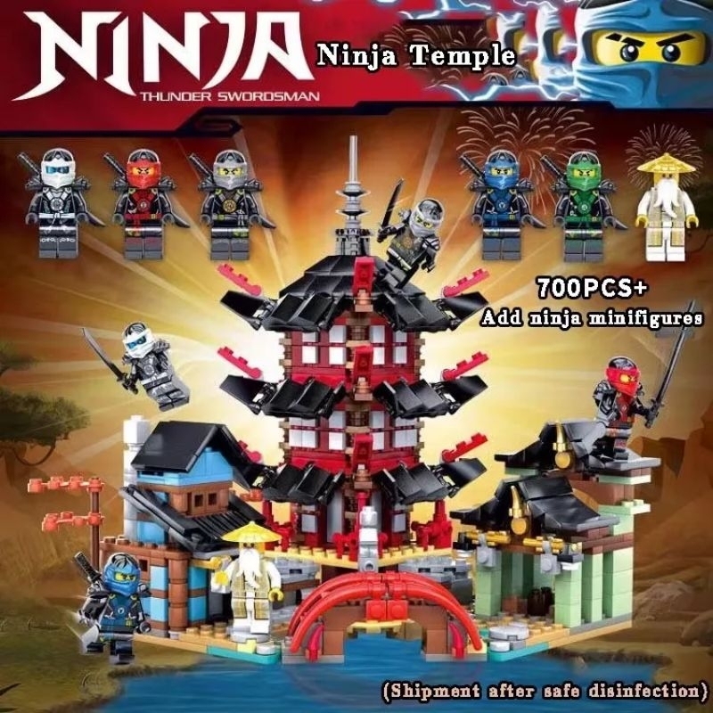 Lego Ninjago Templo de Airjitzu 6 ninjas bonecos blocos de montar ...