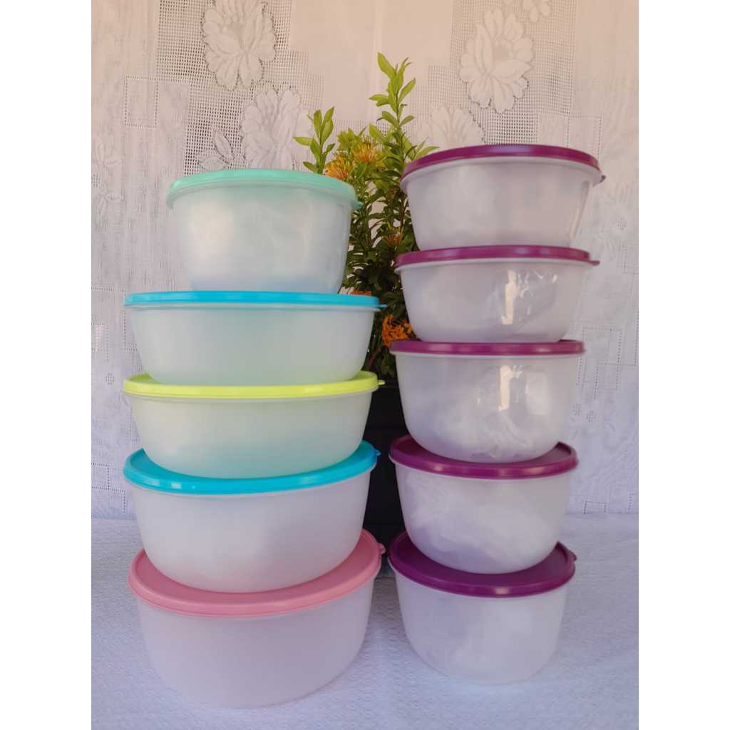 tupperware tigela visual natural cores diversas 4L, 3L, 2L e 1.5L, 550ML | Shopee Brasil
