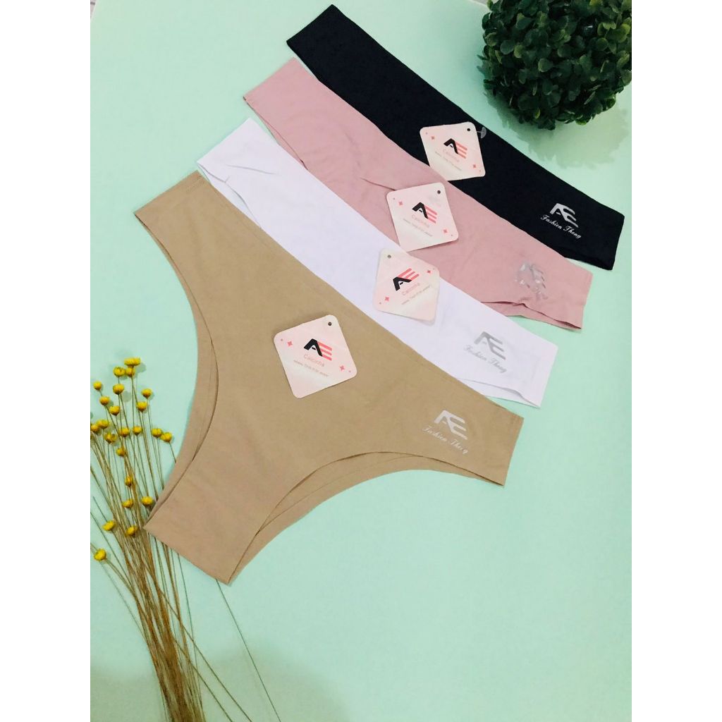 Kit 5 Calcinhas Tanga Sem Costura Corte Laser | Shopee Brasil