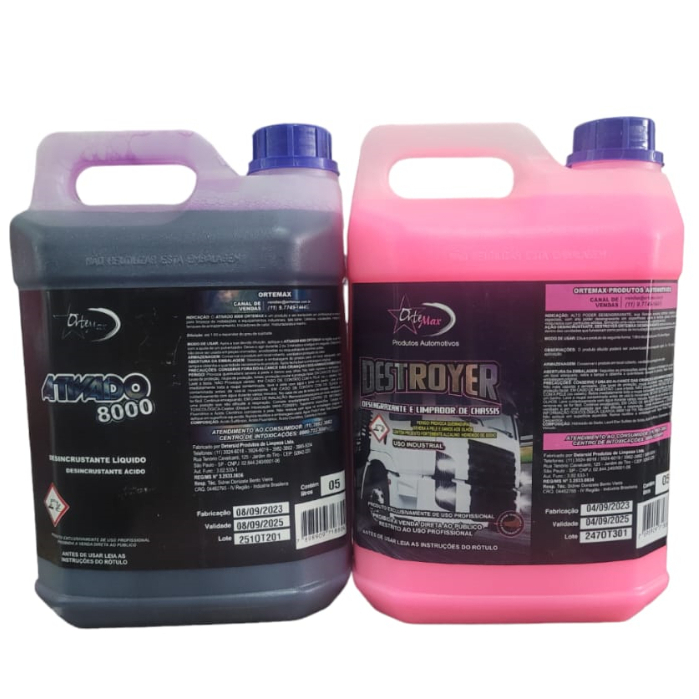 Kit Para Lava Rápido Desincrustante Limpa Baú Roxo 5L + Desengraxante ...