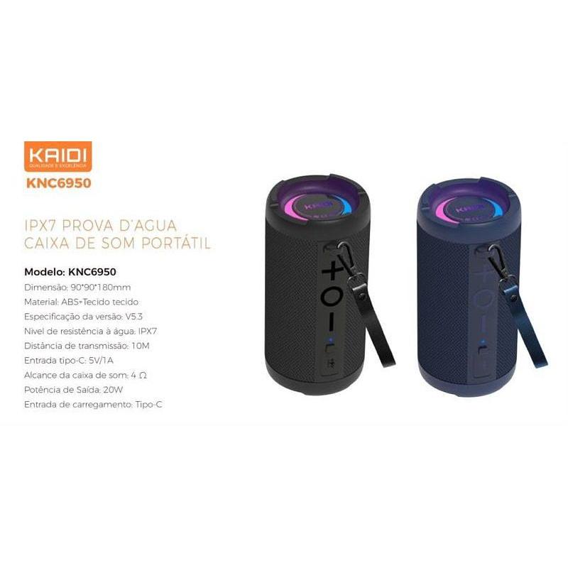 CAIXA DE COM KAIDI 20W IPX7 KNC 6950 | Shopee Brasil