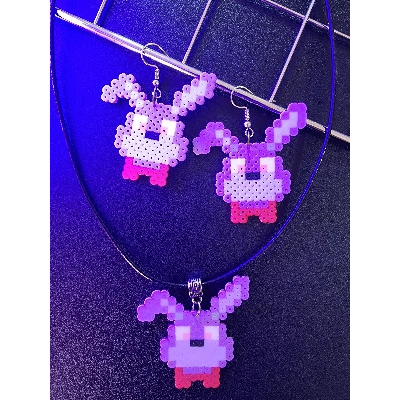 Conjunto Brincos e Colar Bonnie - FNAF (Five Nights at Freddy's ...