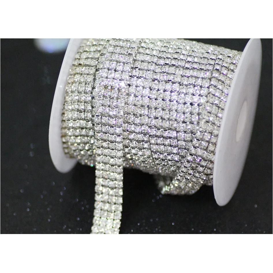 Manta De Strass Em Fita Tira 9 Metros X 1,1 Cm 4 Linhas | Shopee Brasil