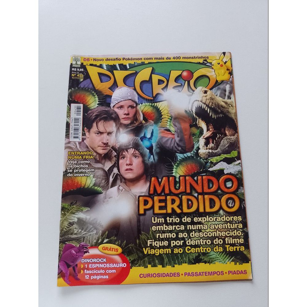 Revista Recreio Mundo Perdido Viagem Ao Centro Da Terra X937 | Shopee ...