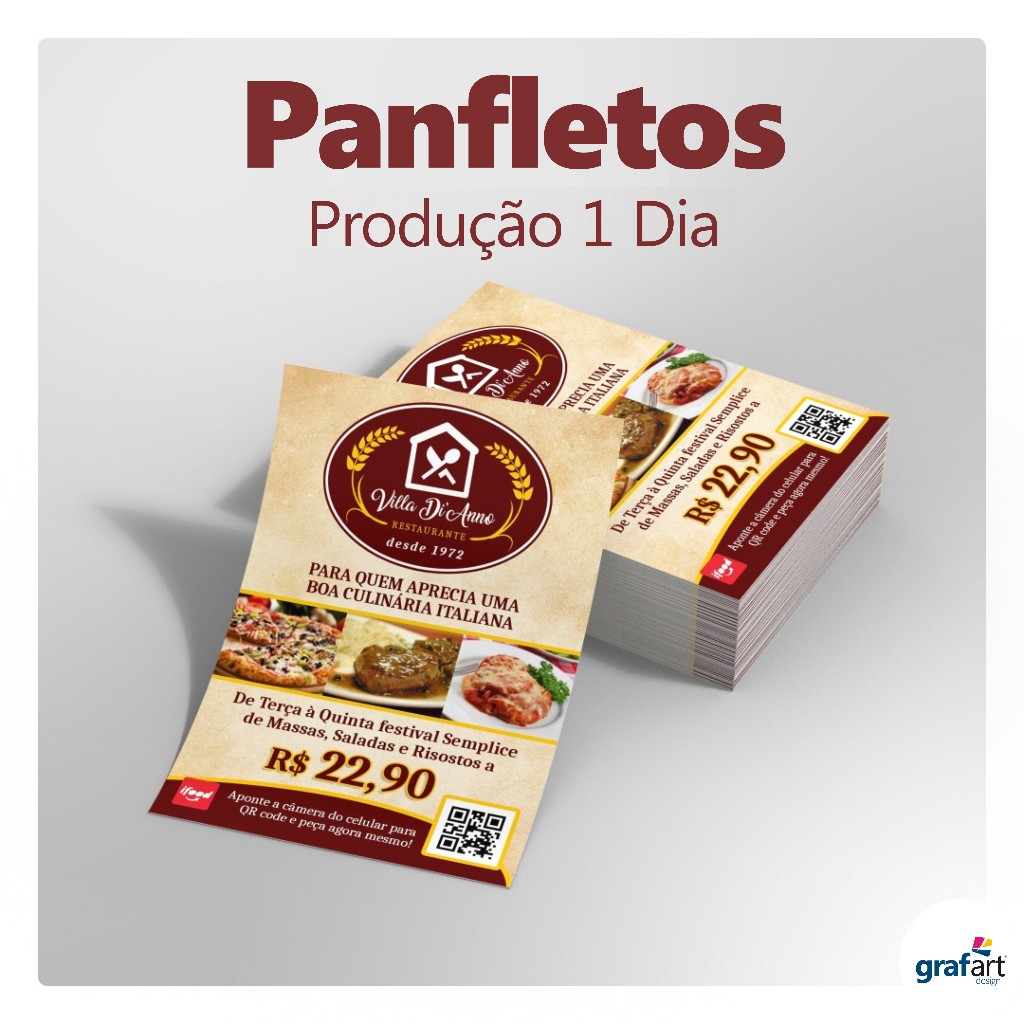 100 Panfletos Coloridos Produção 1 Dia Folheto Flyer Panfleto ...